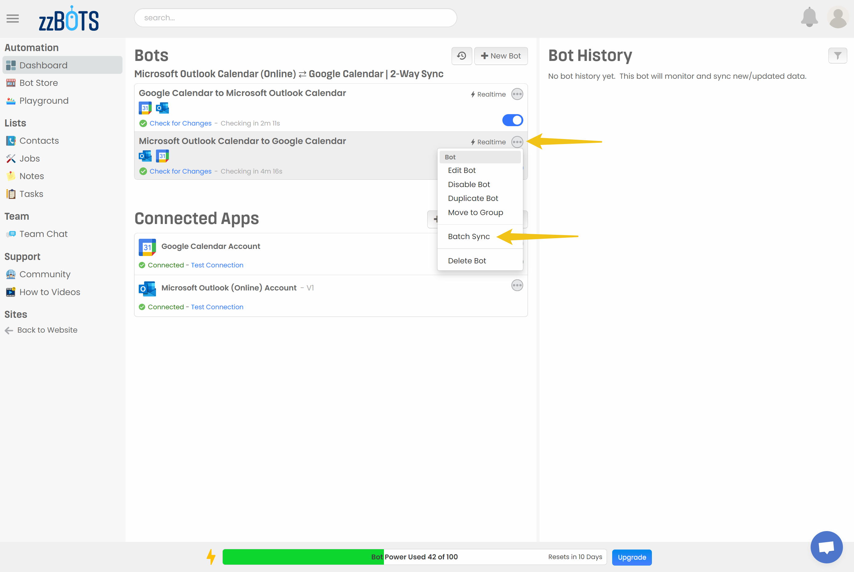 How to Batch Sync Tasks, Records, Events, etc... | zzBots